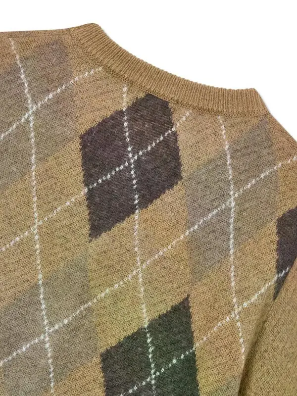 STUDIO TOMBOY Argyle Cardigan - Neutrals