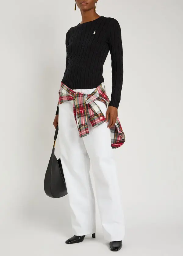 Polo Ralph Lauren Cable-knit Cotton Jumper - Black