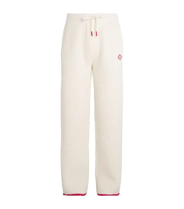 Casablanca Wool Waffle Sweatpants - White