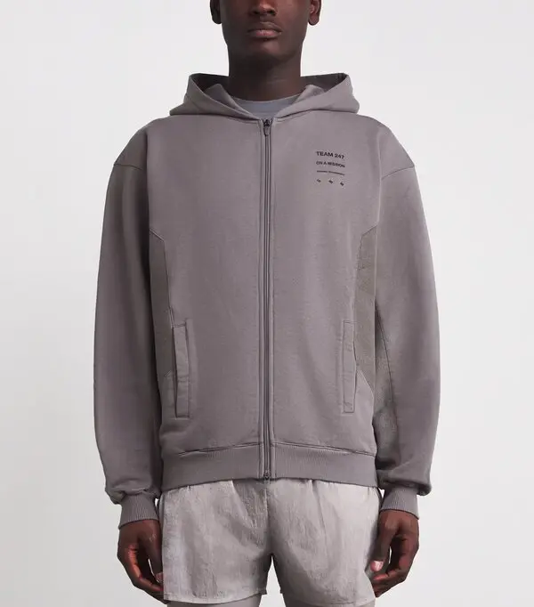 REPRESENT 247 Uprising Zip-up Hoodie - Grey