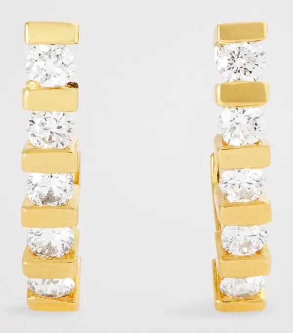 JENNIFER MEYER Edith Diamond Bar Stud Earrings