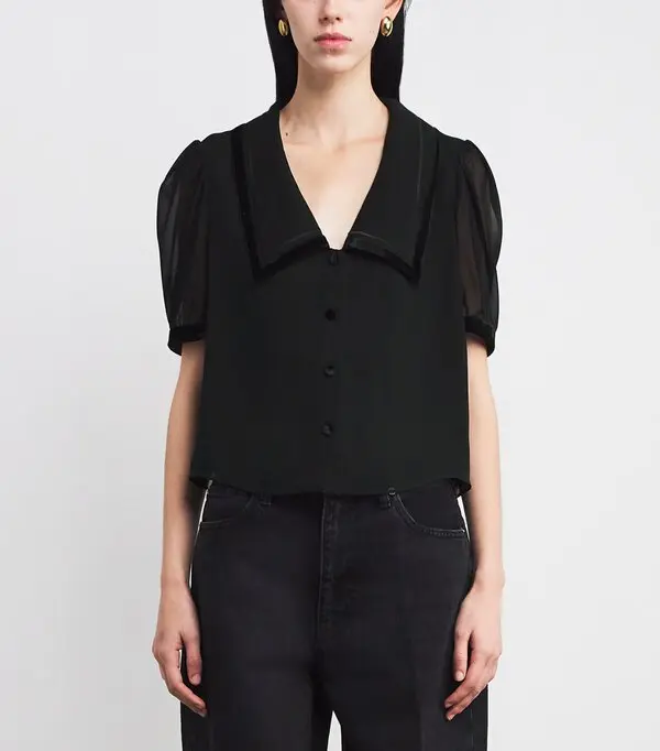 FRAME The Silk Sailor Blouse