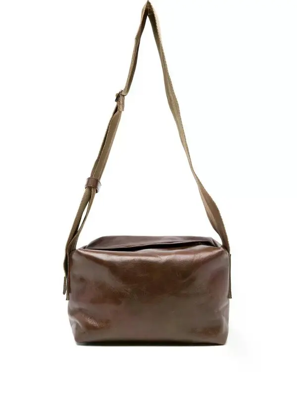 UMA WANG Faux Leather Shoulder Bag - Brown