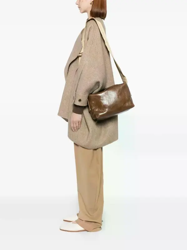 UMA WANG Faux Leather Shoulder Bag - Brown