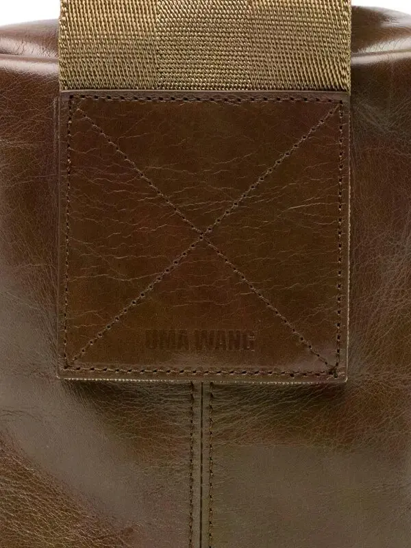 UMA WANG Faux Leather Shoulder Bag - Brown