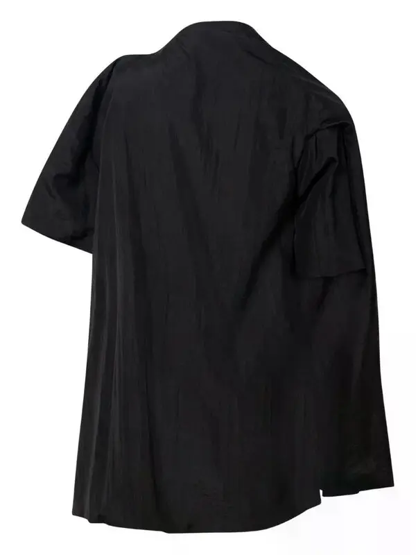 PUSHBUTTON Draped Short-sleeve Top