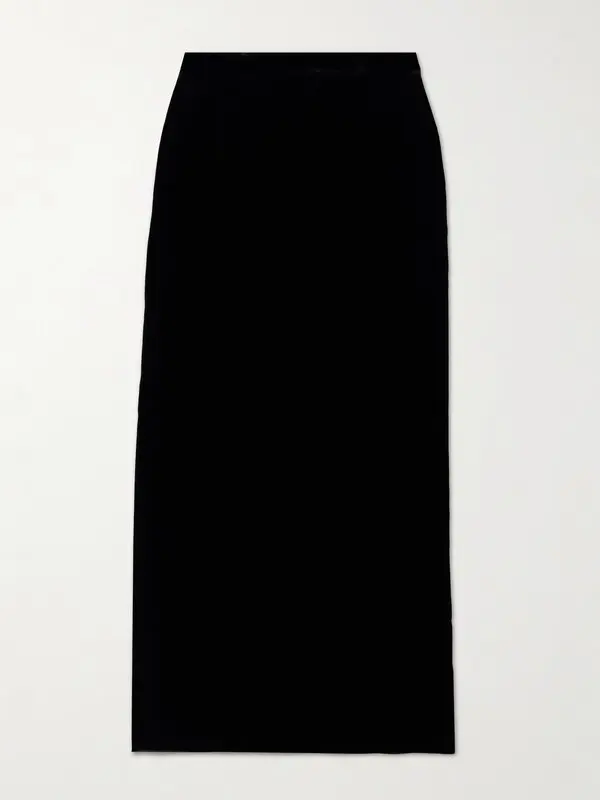 VIOLANTE NESSI Velvet Maxi Skirt