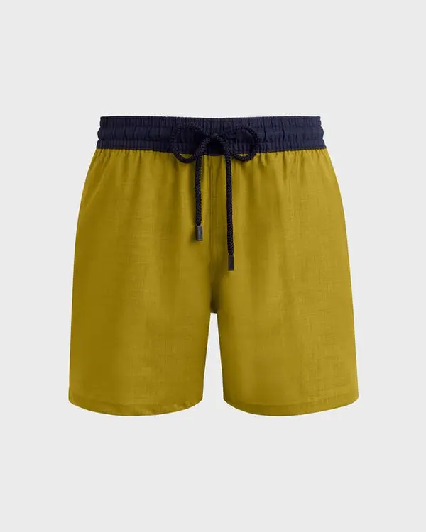 Vilebrequin Merino Wool Super 120's Swim Trunks - Yellow