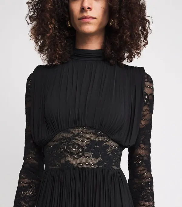 Zimmermann Lace-Detail Rebellion Maxi Dress - Black | Editorialist