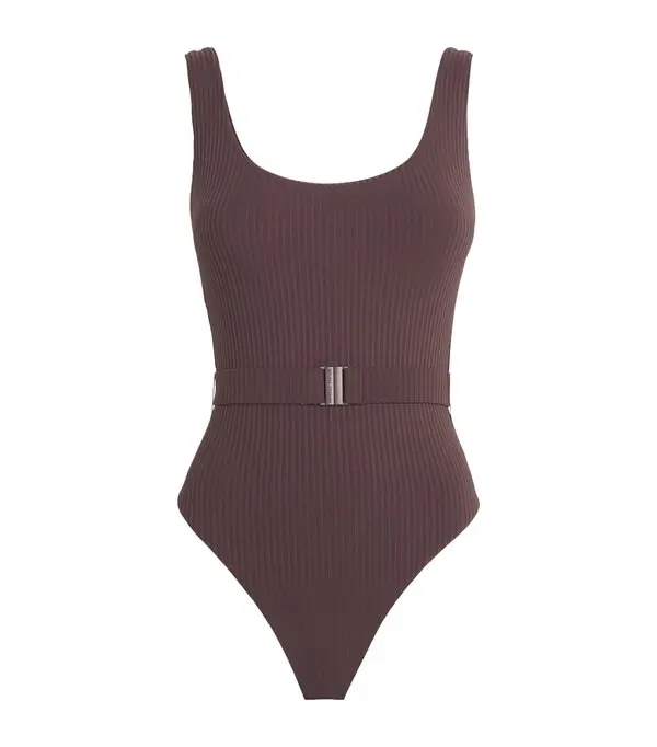 Melissa Odabash Rio Belted Swimsuit - Brown