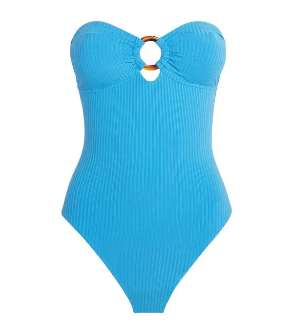 Melissa Odabash Bandeau One-piece Swimsuit - Blue