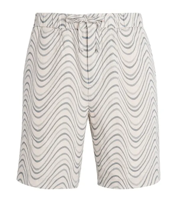 Frescobol Carioca Felipe Linen Shorts - Blue