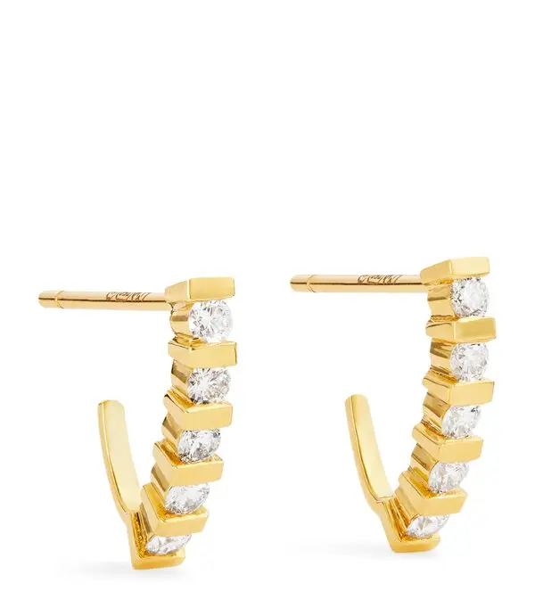 JENNIFER MEYER Edith Bar Stud Earrings - Gold