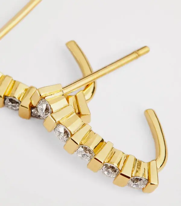 JENNIFER MEYER Edith Bar Stud Earrings