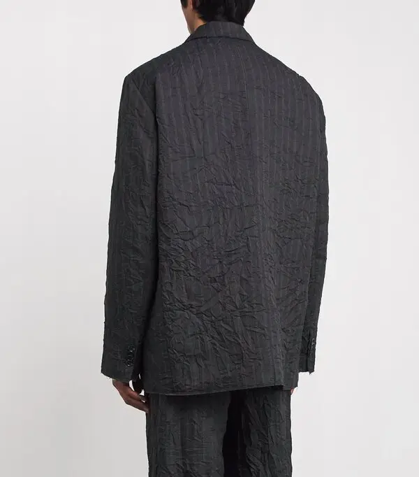 Simkhai Crinkled Pinstripe Suit