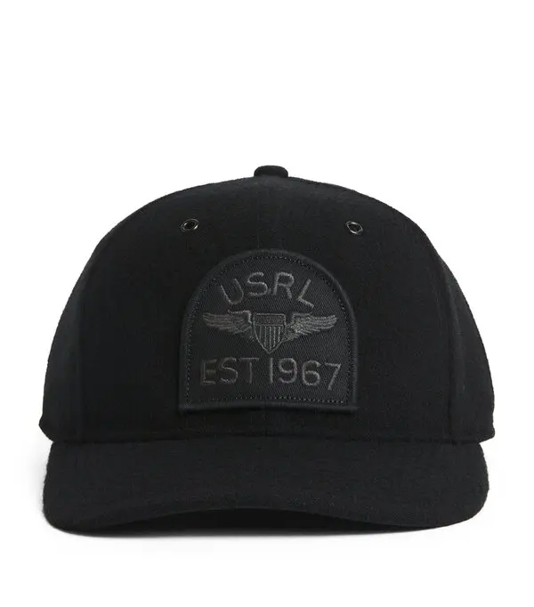 Ralph Lauren Wool Insignia Baseball Cap - Black