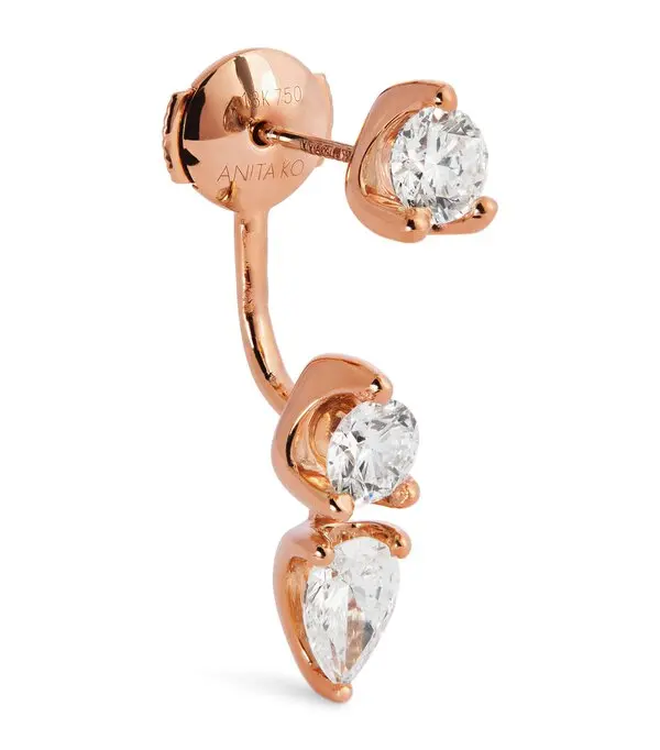 ANITA KO Diamond Orbit Single Earring - Rose Gold
