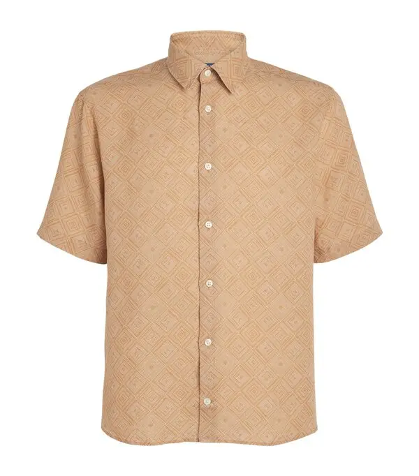 Frescobol Carioca Linen Castro Shirt - Orange