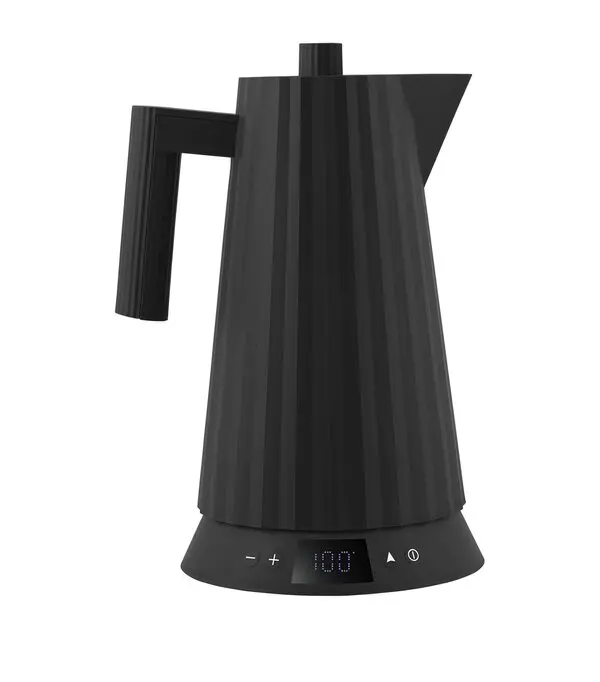 ALESSI Plissé Temperature Control Kettle - Black
