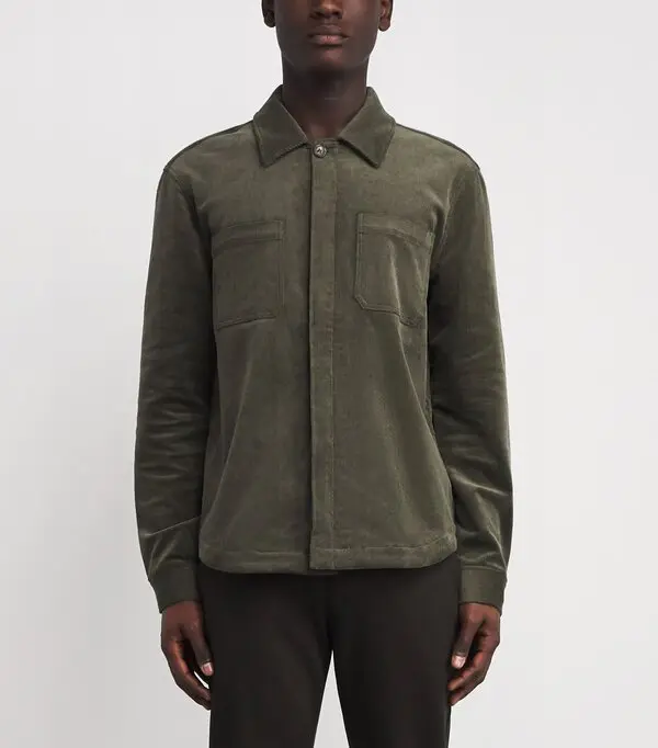 Paige Corduroy Patch-pocket Shirt Jacket