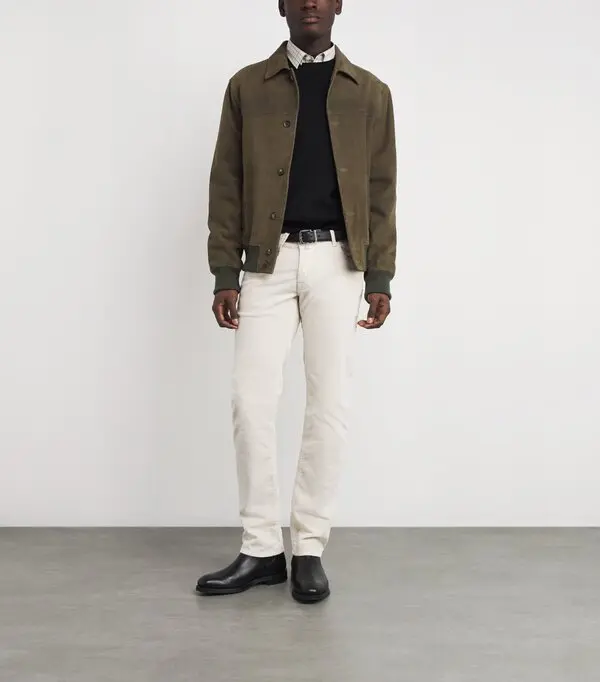 Jacob Cohen Suede Trucker Jacket