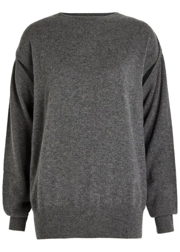 LISA YANG Othelia Cardigan-effect Cashmere Jumper - Grey