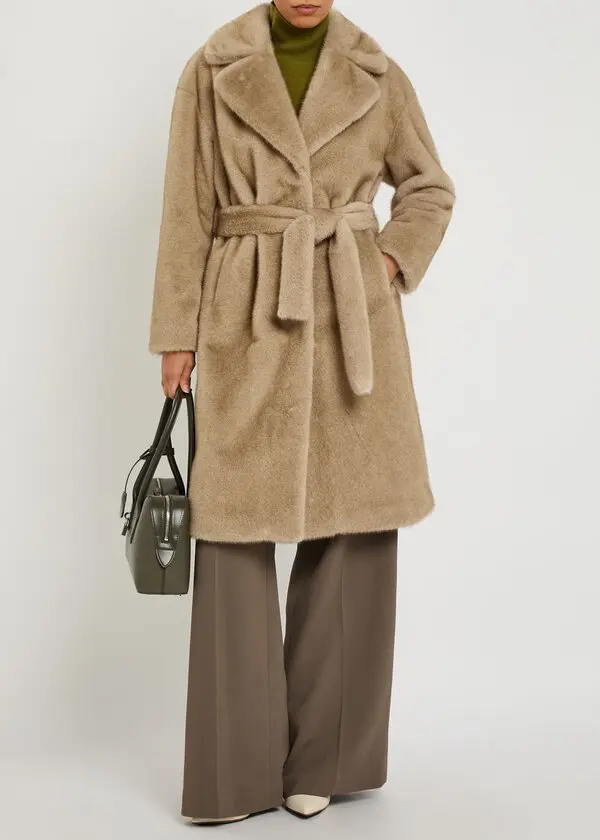 Herno Belted Faux Fur Coat