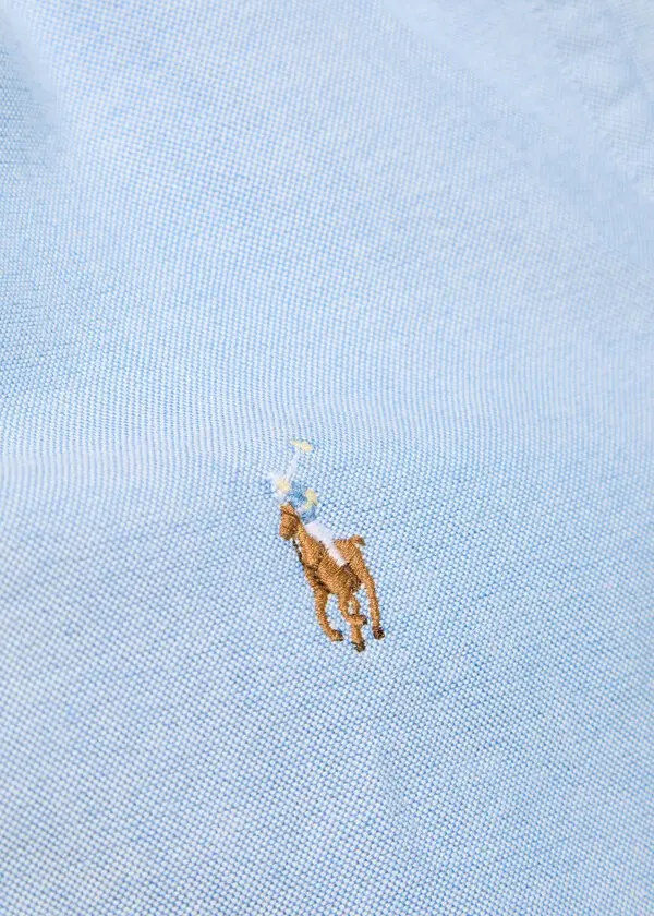 Polo Ralph Lauren Logo-embroidered Cotton Shirt - Light Blue