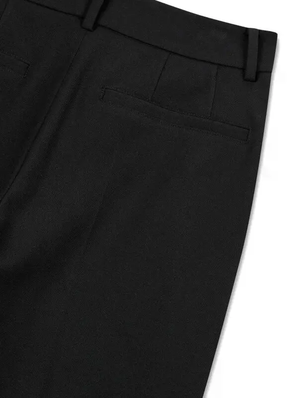 STUDIO TOMBOY Fleece Lined Pleated Trousers - Black
