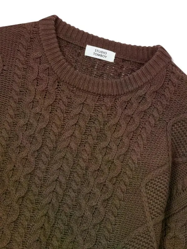 STUDIO TOMBOY Cable-knit Sweater - Brown