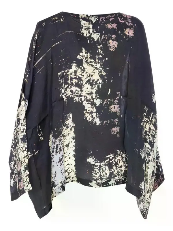 YAVI Printed Blouse - Black