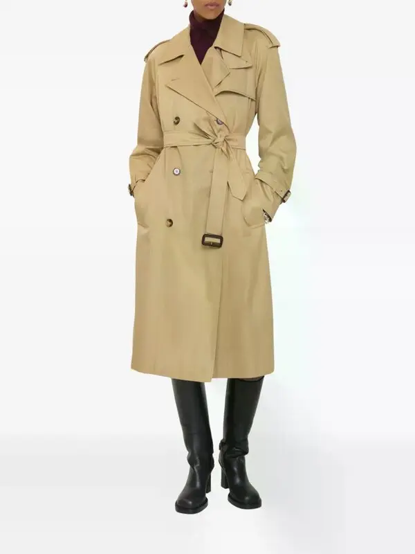 Burberry Belted Double-breasted Trench Coat - Neutrals