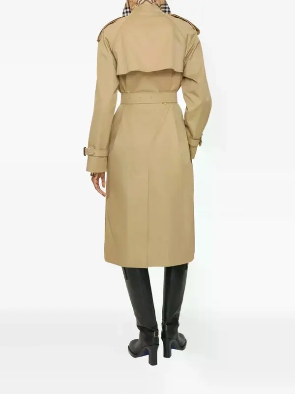Burberry Belted Double-breasted Trench Coat - Neutrals