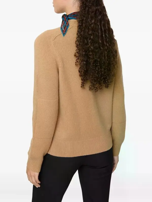 Burberry Cashmere Cardigan With Equestrian Knight Detail - Neutrals