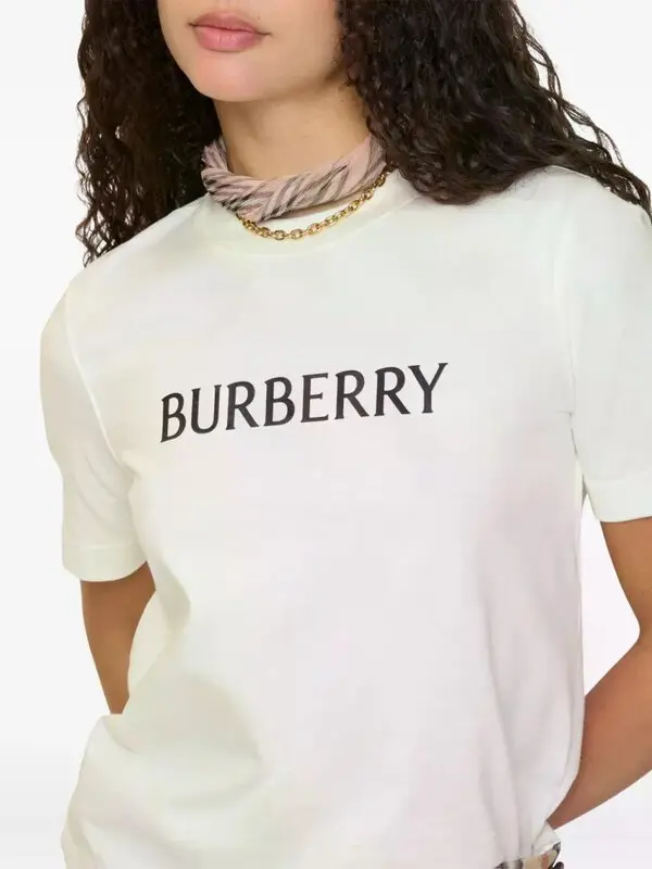Burberry Logo Cotton T-shirt - White