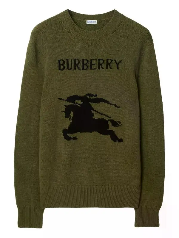 Burberry Intarsia-knit Sweater - Green
