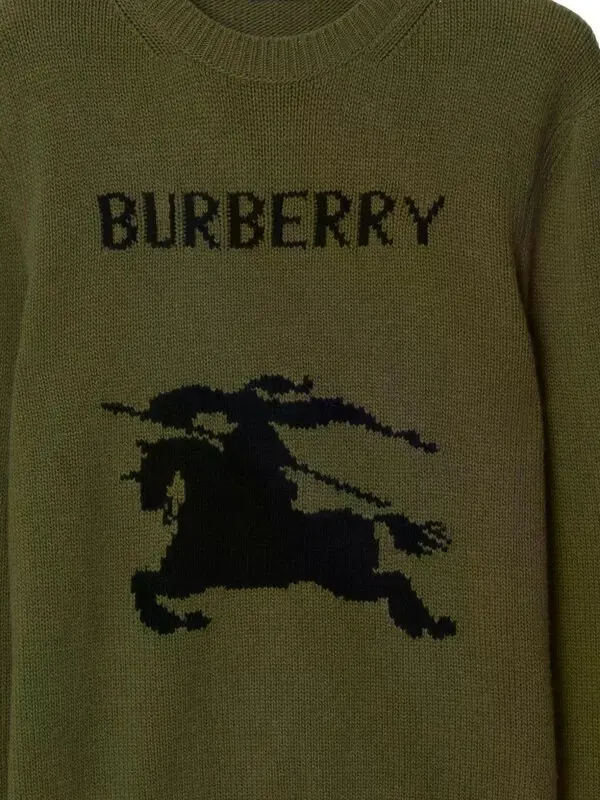 Burberry Intarsia-knit Sweater - Green