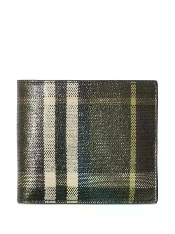 Burberry Check Bi-fold Wallet - Green