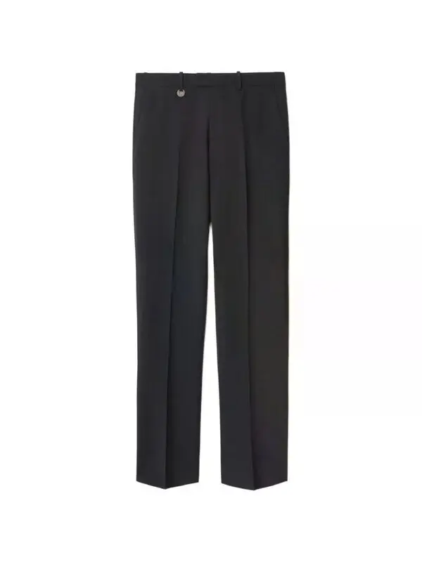 Burberry Logo Detail Tailored Trousers - Grey