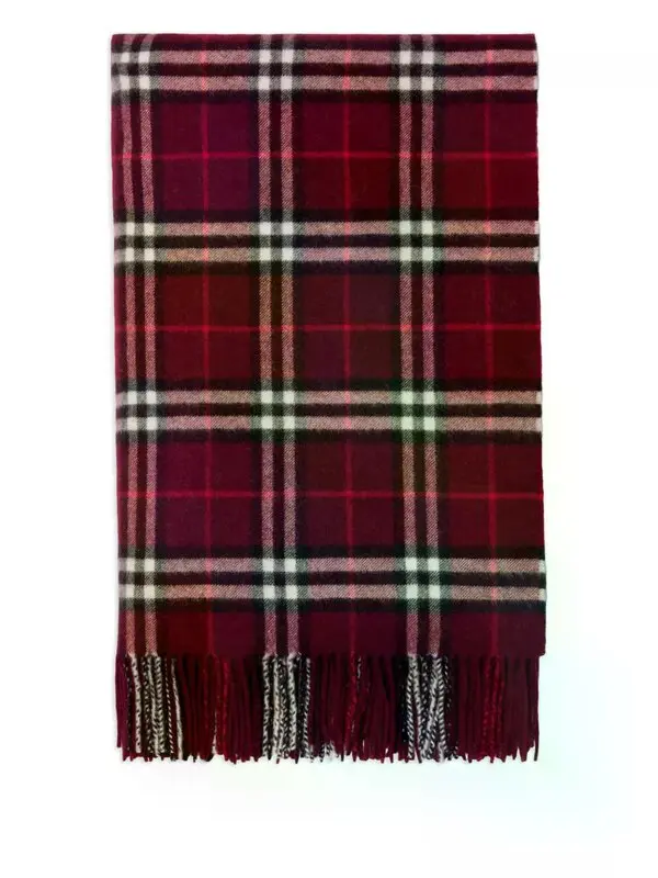 Burberry Check Cashmere Blanket - Red