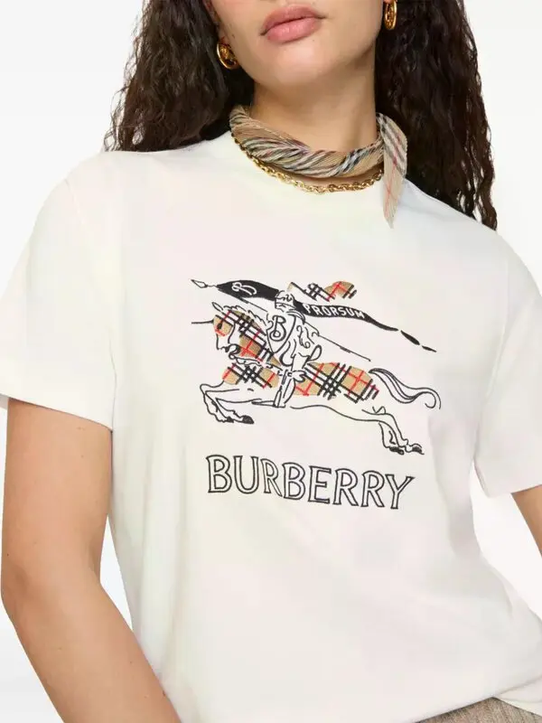 Burberry Equestrian Knight Design T-shirt - White