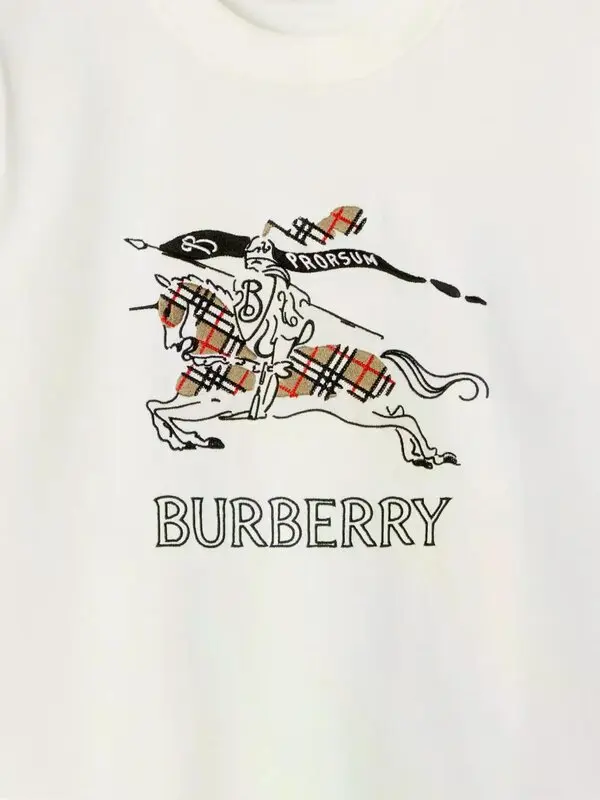 Burberry Equestrian Knight Design T-shirt - White