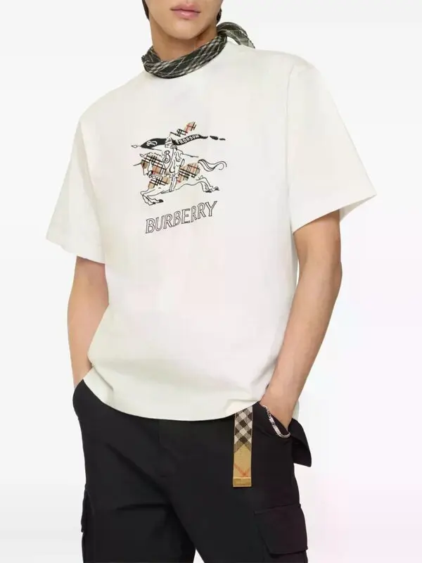 Burberry Equestrian-sketch Cotton T-shirt