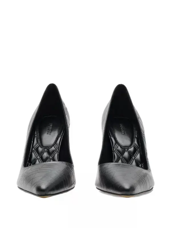 Burberry 90mm Check Embossed Pointed Pumps