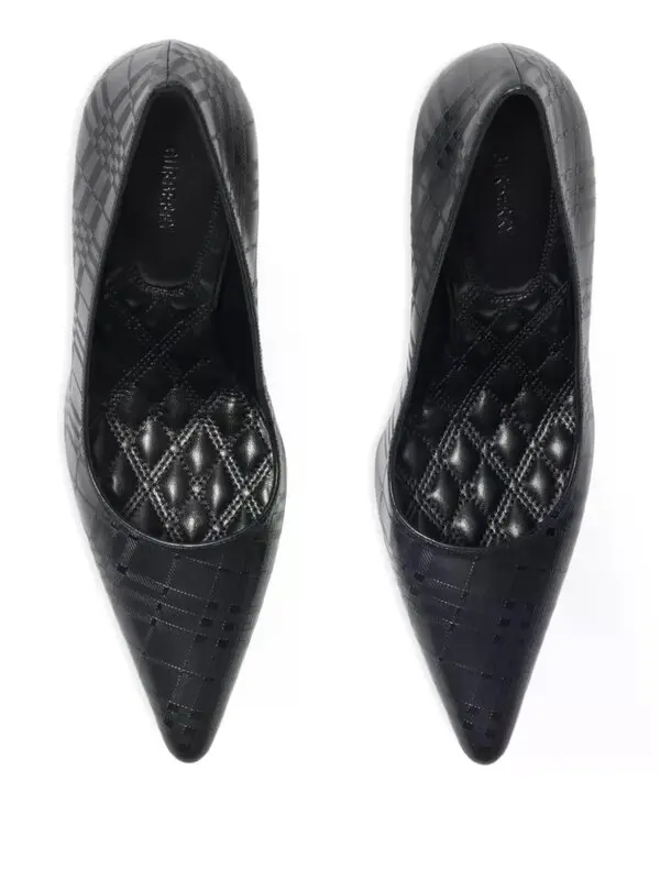 Burberry 90mm Check Embossed Pointed Pumps