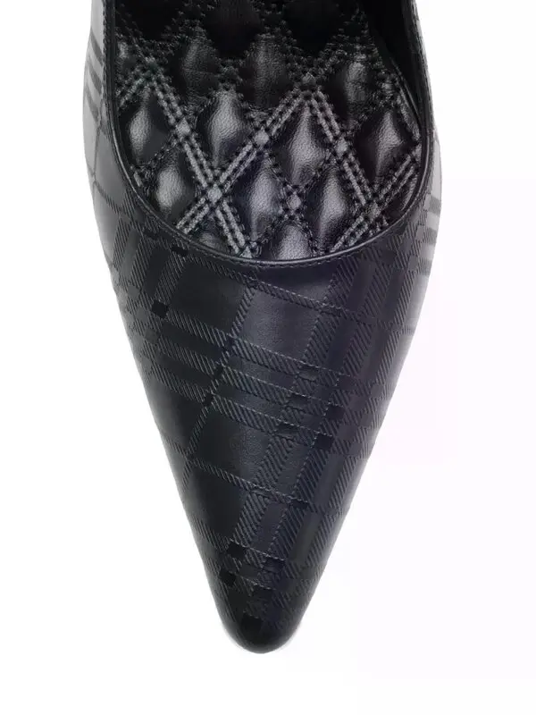 Burberry 90mm Check Embossed Pointed Pumps