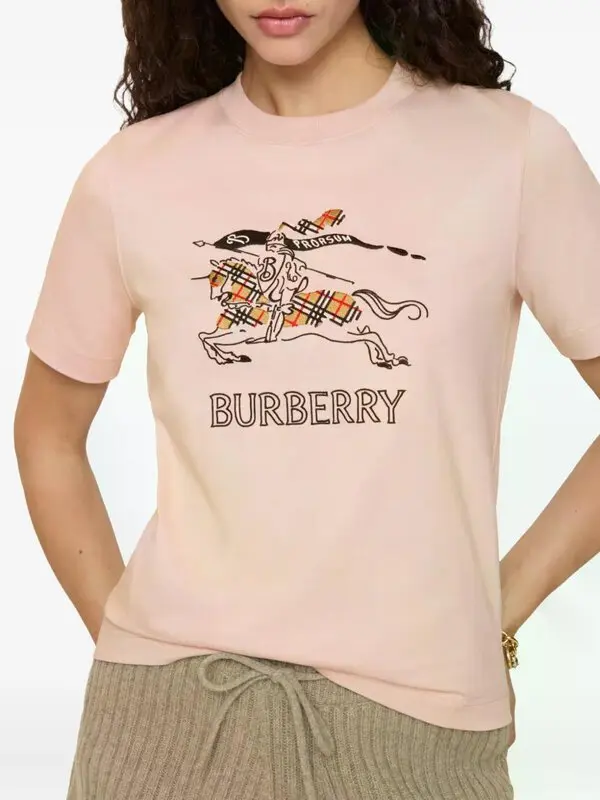 Burberry Graphic Print Cotton T-shirt - Pink