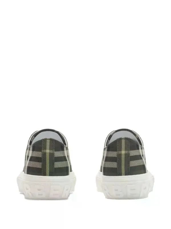 Burberry Checked Low-top Sneakers - Brown