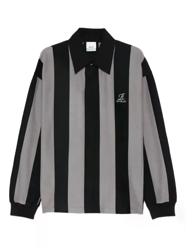 AGOLDE Vertical-stripe Polo Shirt