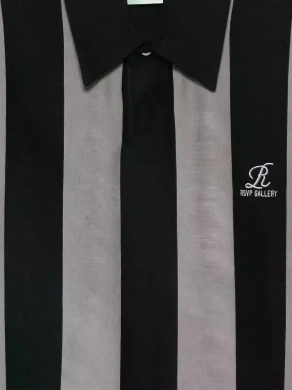 AGOLDE Vertical-stripe Polo Shirt